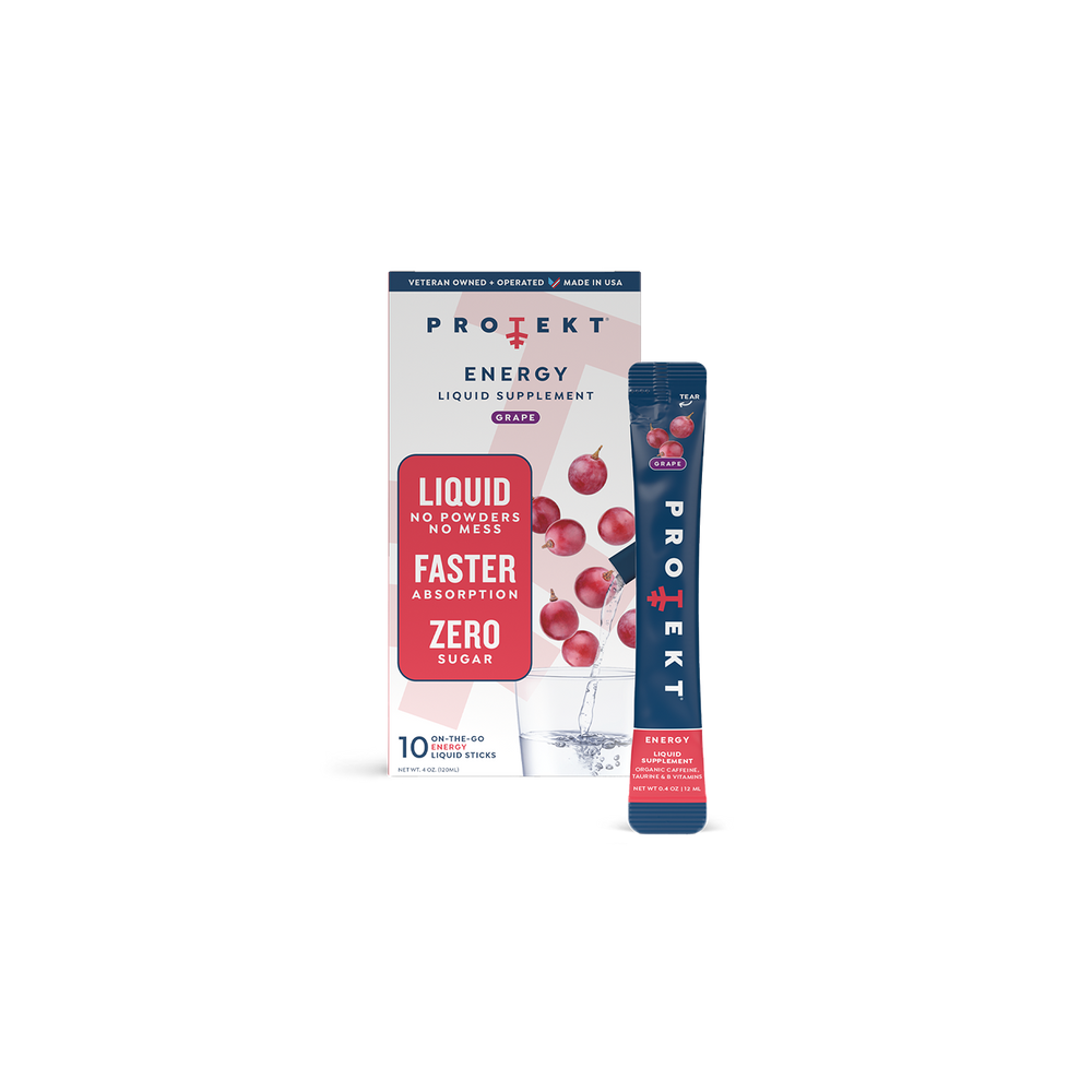 Liquid Energy Supplements | 100% Natural, Organic Caffeine | Protekt